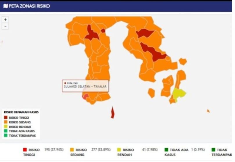 Penjelasan Sekda, Takalar Masuk Zona Merah
