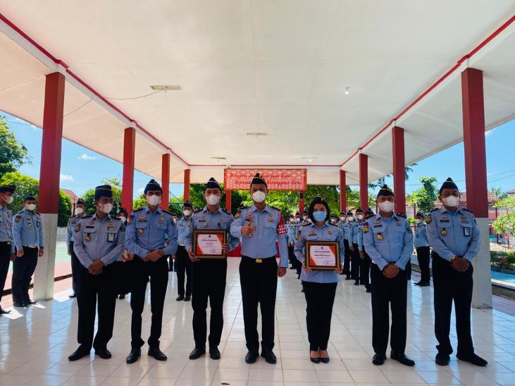 Sebanyak 40 Pegawai Lapas Kelas IIB Kayuagung Naik Pangkat
