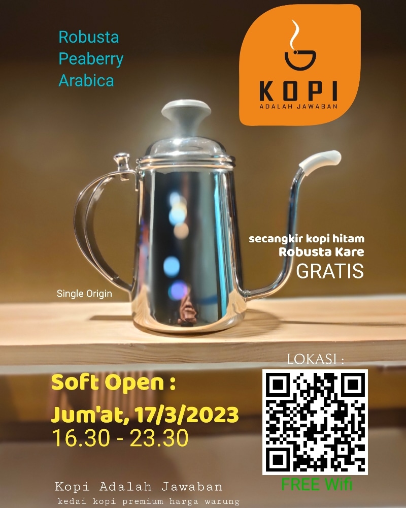 Kedai 'Kopi Adalah Jawaban', Sajikan Khas Leluhur